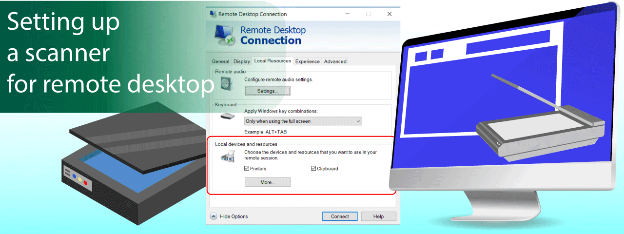 Configuring Scanners for Remote Desktop Usage